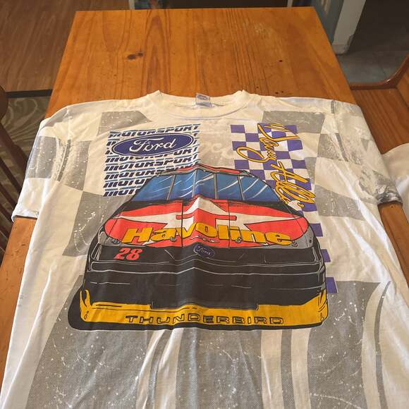 Fruit of the Loom | Shirts | Vintage 9s Davey Allison Nascar Aop Tshirt ...